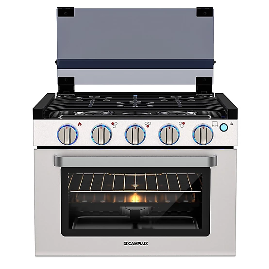 Camplux 17 in RV Outdoor Gas Range Oven with 3 Burners Cooktop for RV ...