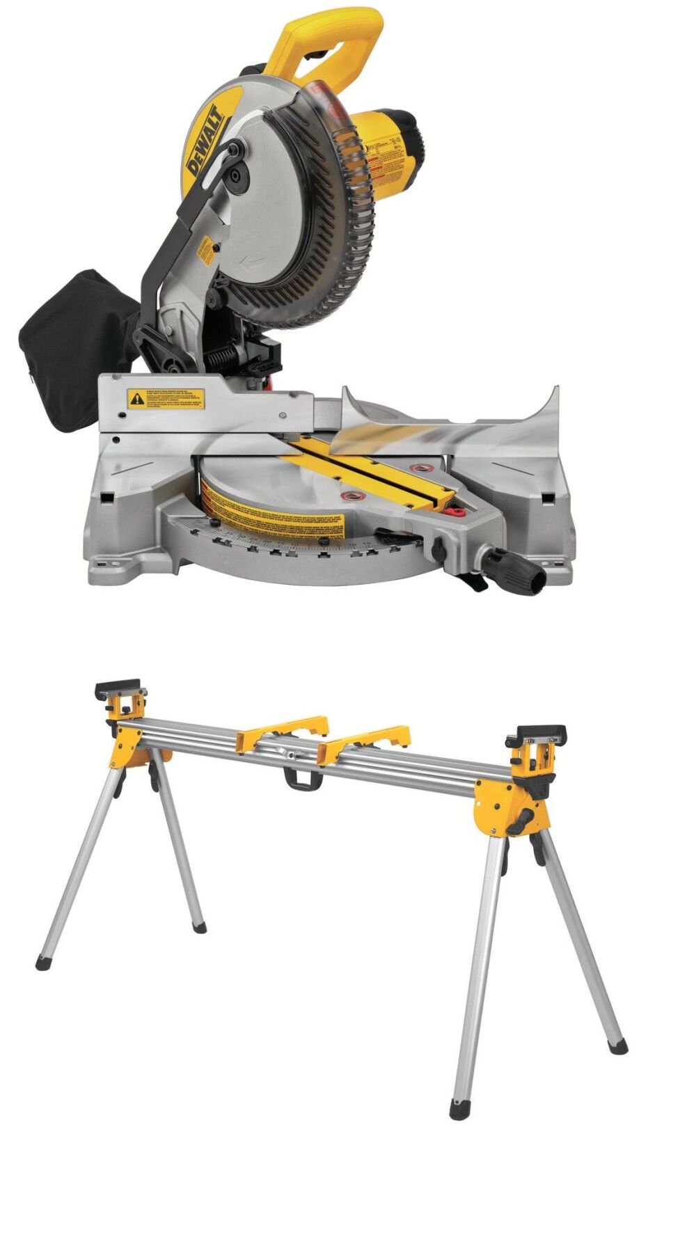 DEWALT 10in Compound Miter Saw & Heavy Duty Miter Saw Stand Bundle ...