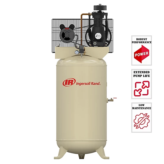 Ingersoll Rand 5 HP 80 gal. 2-Stage Reciprocating Air Compressor, 175 ...