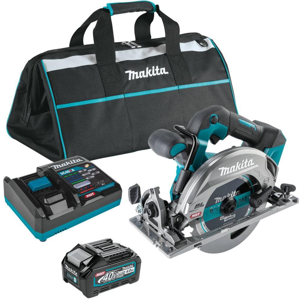 Makita 40V max XGT 6-1/2 in Circular Saw Cordless 4.0Ah Kit, AWS ...