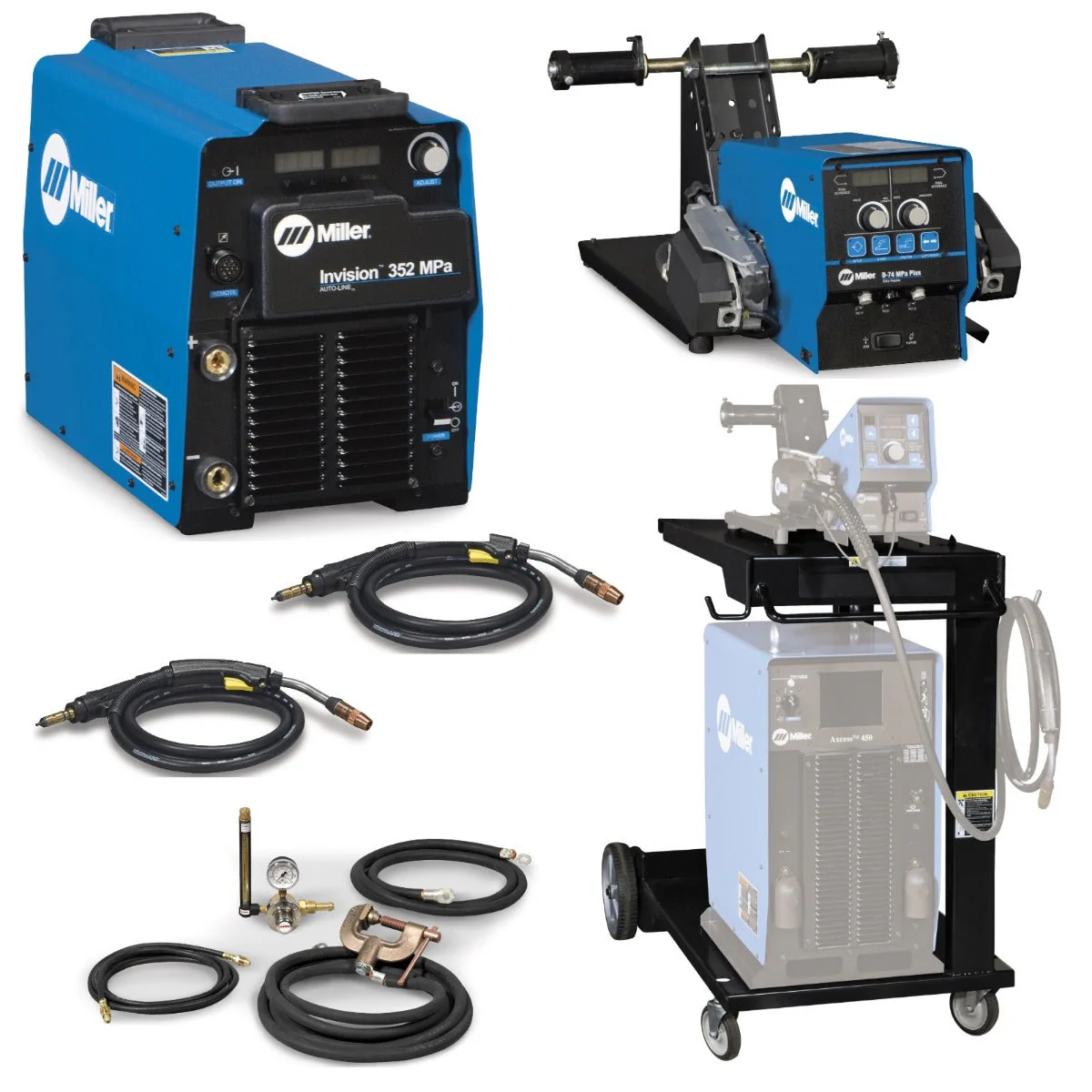 Miller Invision 450 MPa MIG Welder with Feeder, Accessory Package, and ...