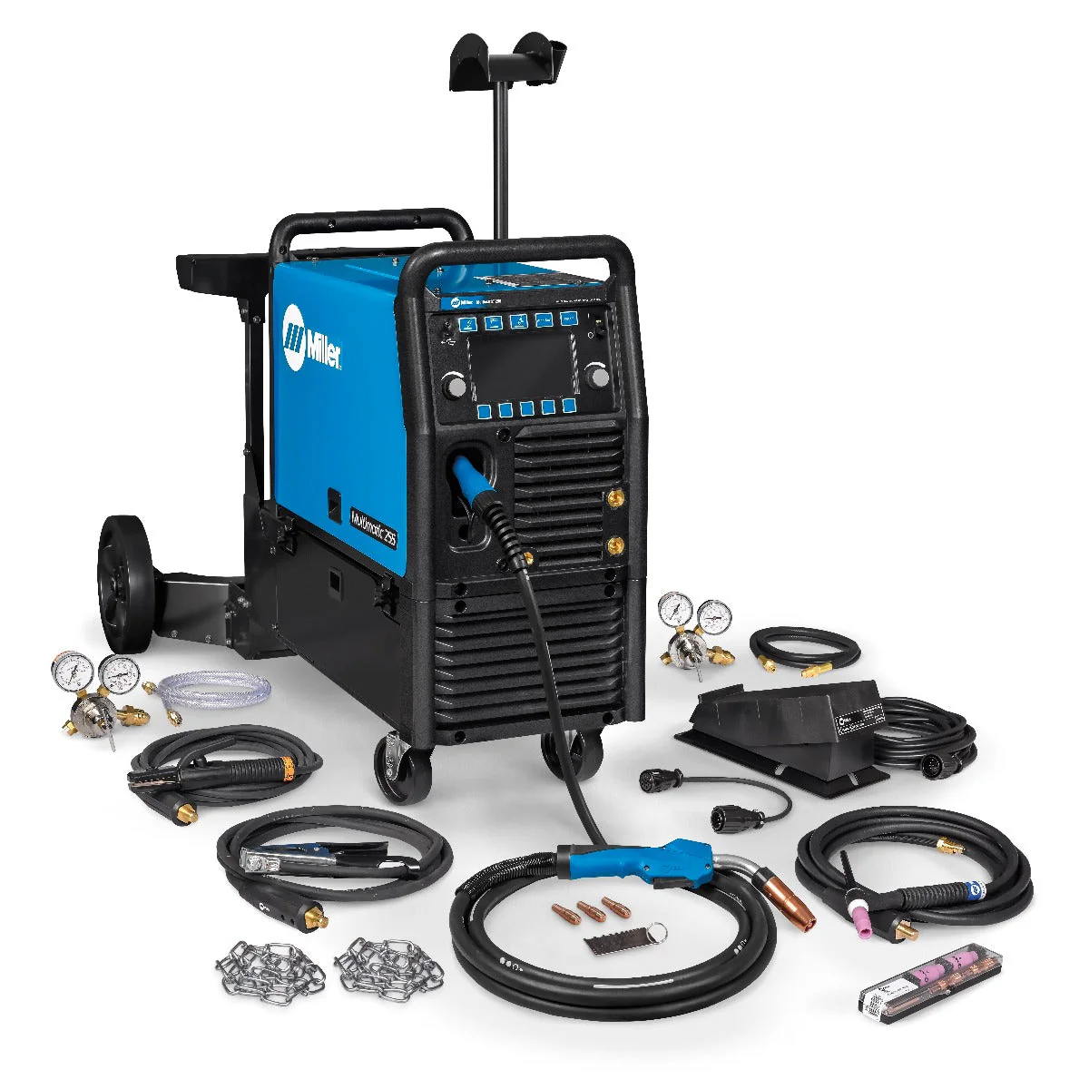 Miller Multimatic 255 Pulsed Multiprocess Welder w/Running Gear and TIG ...