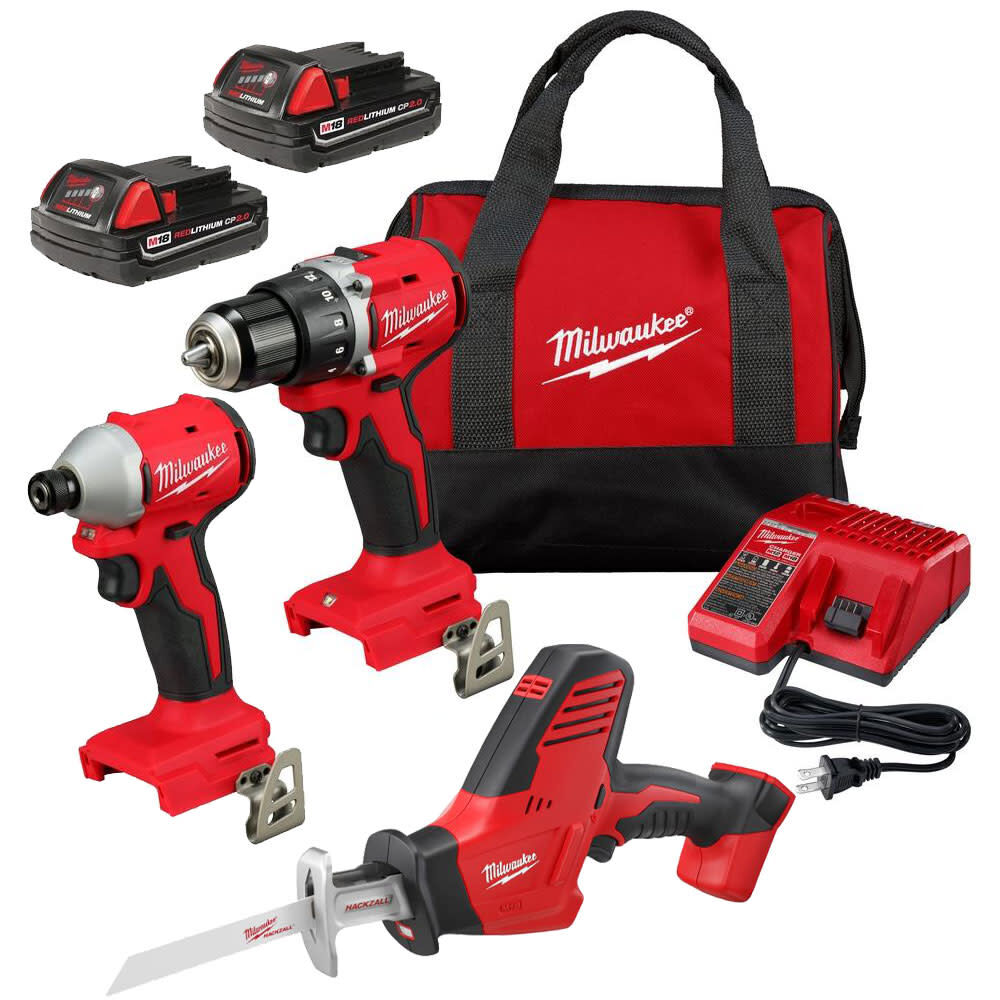 NEW Milwaukee M18 3 Tool Cordless Combo Kit Bundle | Sale-Marineshop.com