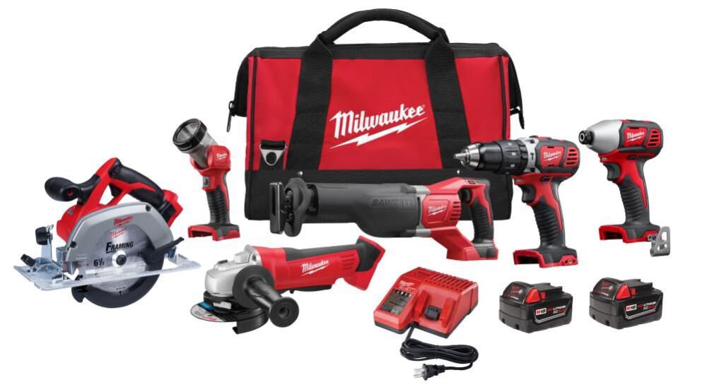 NEW Milwaukee M18 Cordless Lithium-Ion 6-Tool Combo Kit | Sale ...