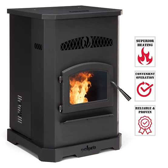 PelPro Pellet Cast Iron Stove, 2,200 sq. ft. | Sale-Marineshop.com
